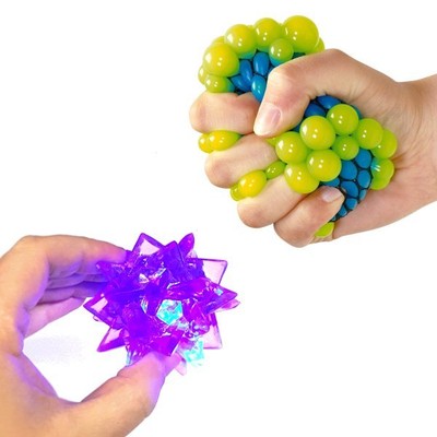Flashing Crystal Ball & Squeezy Mesh Ball - Sensory Toy Pack - ADHD ...