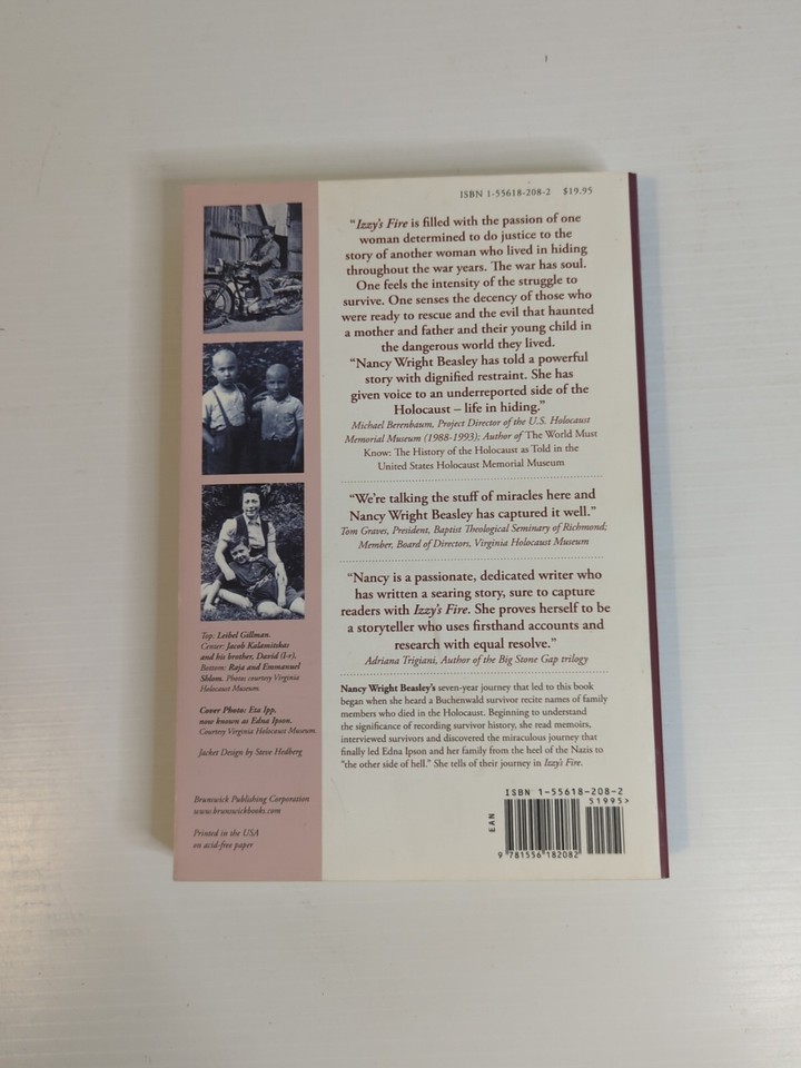 Izzy's Fire Paperback Book SIGNED By Author Nancy Wright Beasley ...