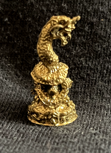 Magic Trick China Dragon Figure Amulet Miniature Figurine Brass Asia ...