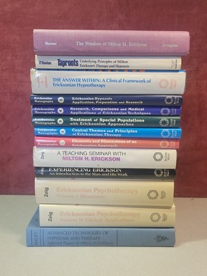 Lot of 13 Milton H. Erickson Hypnosis/Therapy Books | eBay