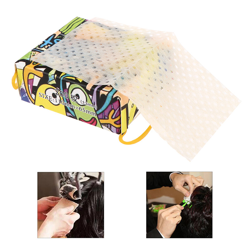 200 Sheets Hair Curler Perm Papers Heat Resistant Blanching Hair ...