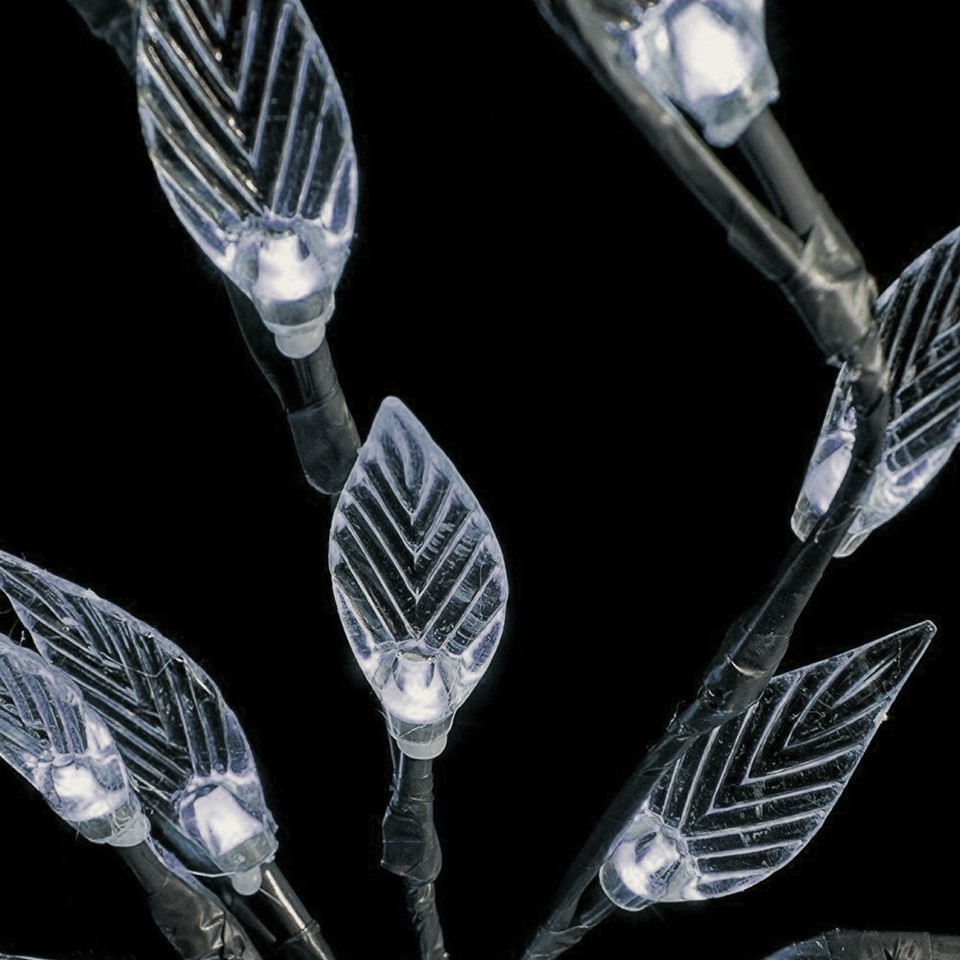 60 LED Branch Tree 3Pcs Garden Outdoor Multi Color & White Leaf Tree ...