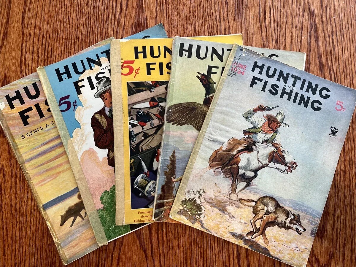 Lot of 5 Vintage 1934/1936 Hunting & Fishing Magazines | eBay