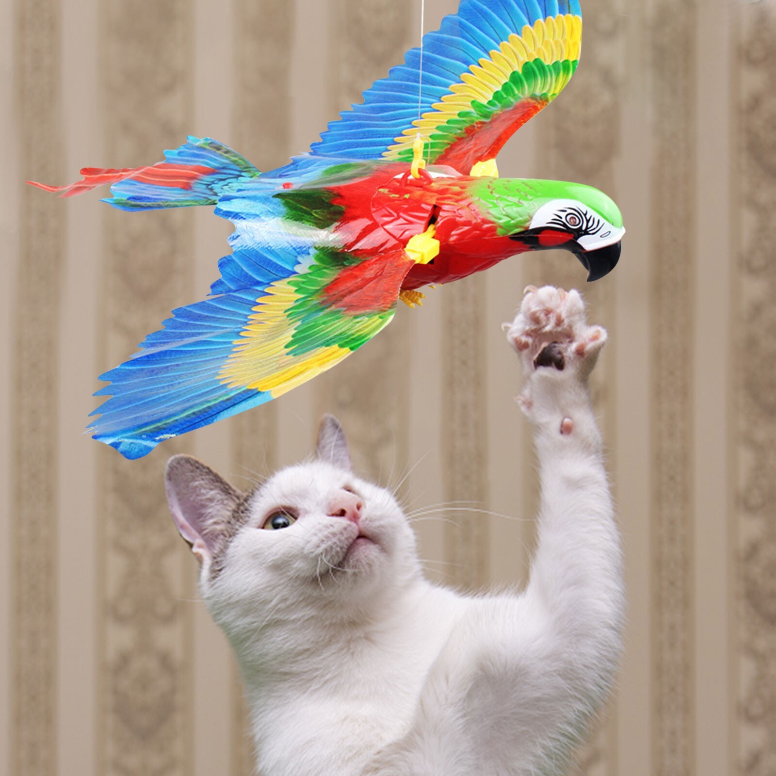 Electric Bird Toys for Cats Flying Eagle/Parrot Shape Sound Toys for ...