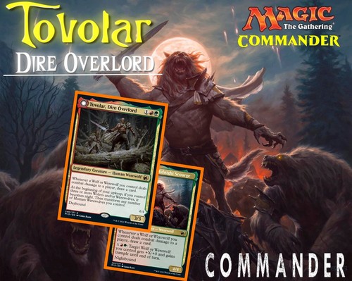 Tovolar, Dire Overlord Werewolf MTG EDH Commander Deck Werewolf Tribal ...