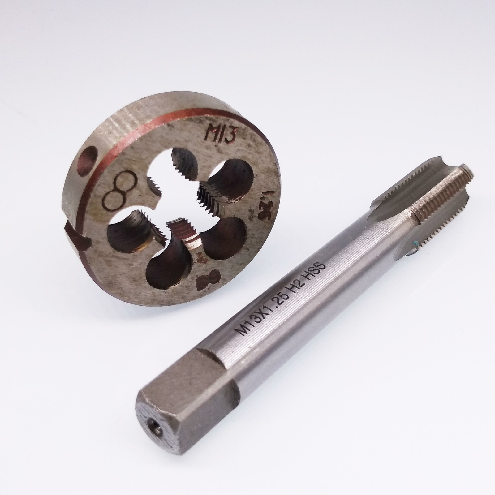 US Stock HSS M13 x 1.25mm Tap & M13 x 1.25mm Die Metric Thread Right ...