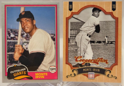 2 Card Lot 2018 Topps Archives MONTE IRVIN Silver Parallel #'d /99 | eBay