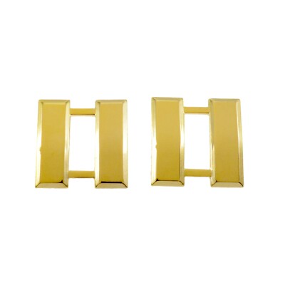 Police Captain Insignia Bar Set Gold Military Metal Collar Brass Rank ...