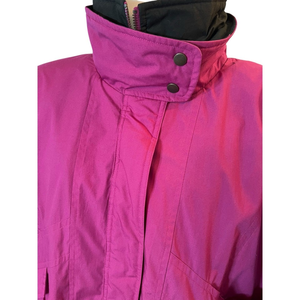 VTG 80s London Fog sz L REG Womens Glacial Fuschia Goose Down Puffer ...
