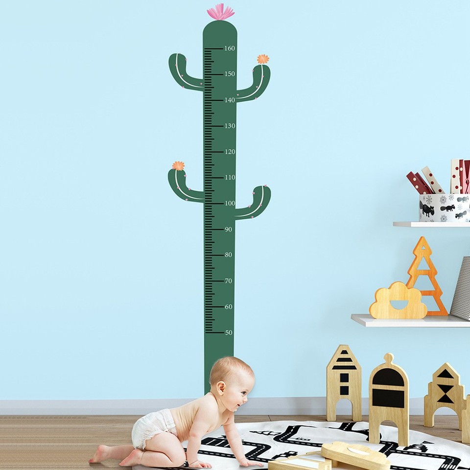 Growth Chart Height Measurement Wall Sticker Cartoon Measuring Ruler ...