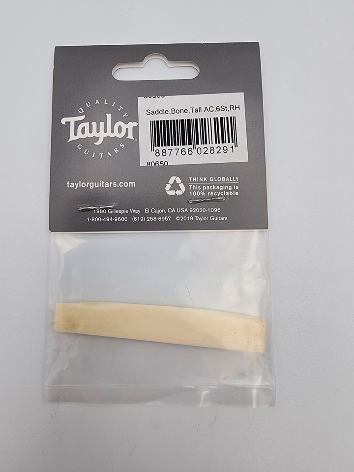 Taylor Guitars Acoustic Bone Saddle 6 String Right Handed Tall 80650 ...