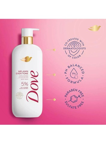 Dove Exfoliating Body Wash Melanin Even Tone, 5% pro-ceramide serum BHA ...