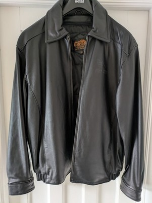 Pilot leather jacket Learjet logo on left front , nearly new worn only ...