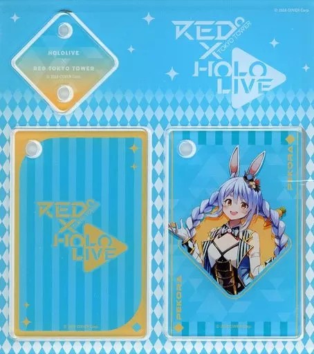 Usada Pekora Trump Keychain Hololive x RED° Tokyo Tower Life-Size Size ...