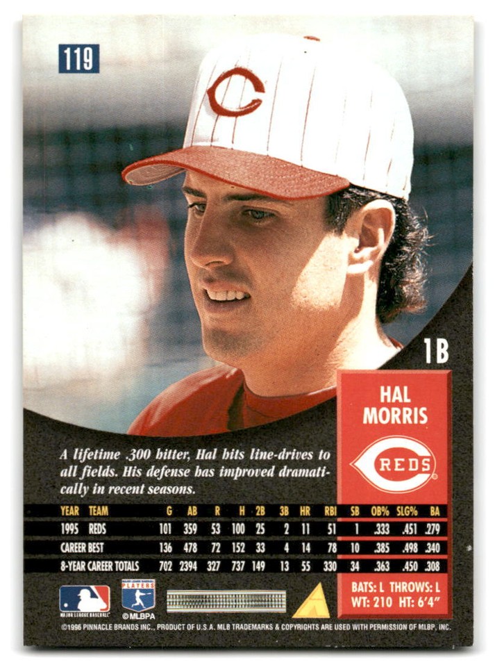 Hal Morris 1996 Pinnacle #119 Cincinnati Reds BASEBALL | eBay