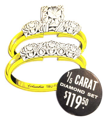 Columbia Diamond Ring 1/5 Carat Set $119.50 Tru Fit cardboard ...