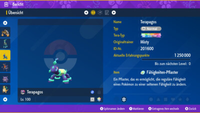 NON Shiny Terapagos 6IV | LVL 100 | Pokemon Karmesin / Purpur / Scarlet ...