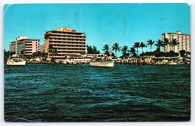 FL Pompano Beach, Sands Harbor Marina, Esso Sign, Chrome, Posted 1974 ...