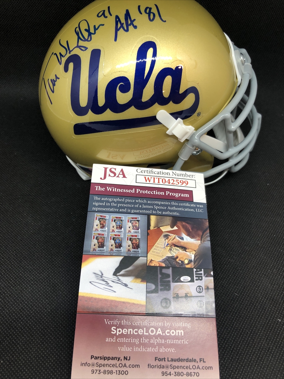 Tim Wrightman All American UCLA Bruins Bears SB XX Champs Signed Mini ...