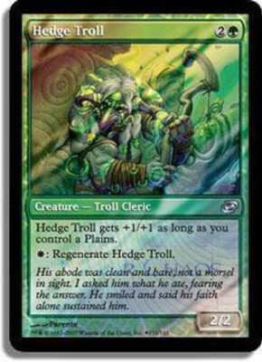 Hedge Troll x4 Promo NM #151/165 Foil MTG Magic The Gathering Planar ...
