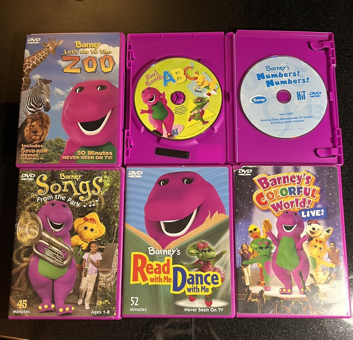 Barney Dvd Collection Lot Of 7 Barney DVDs Kids Children Educational