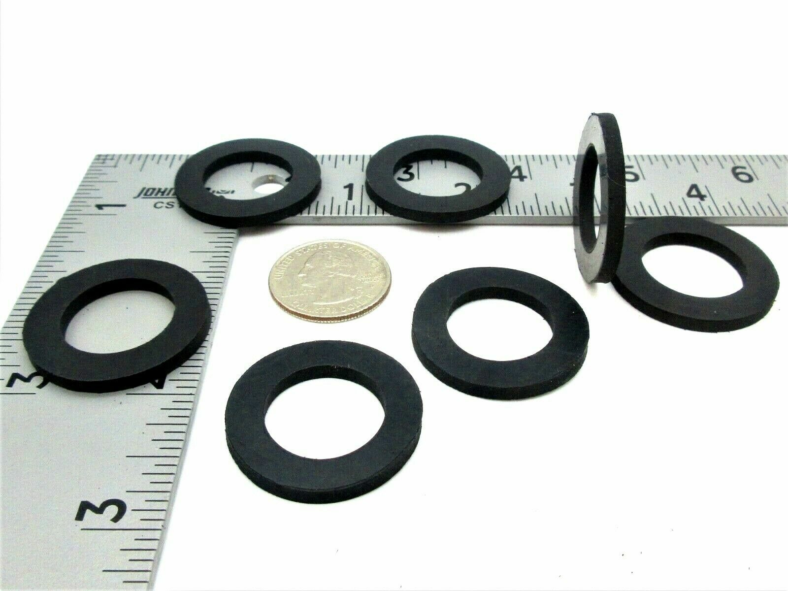 3/4" ID Large Rubber Washers 1-1/4" OD; 1/8" Thick Pack of 2, 4, 6 or ...