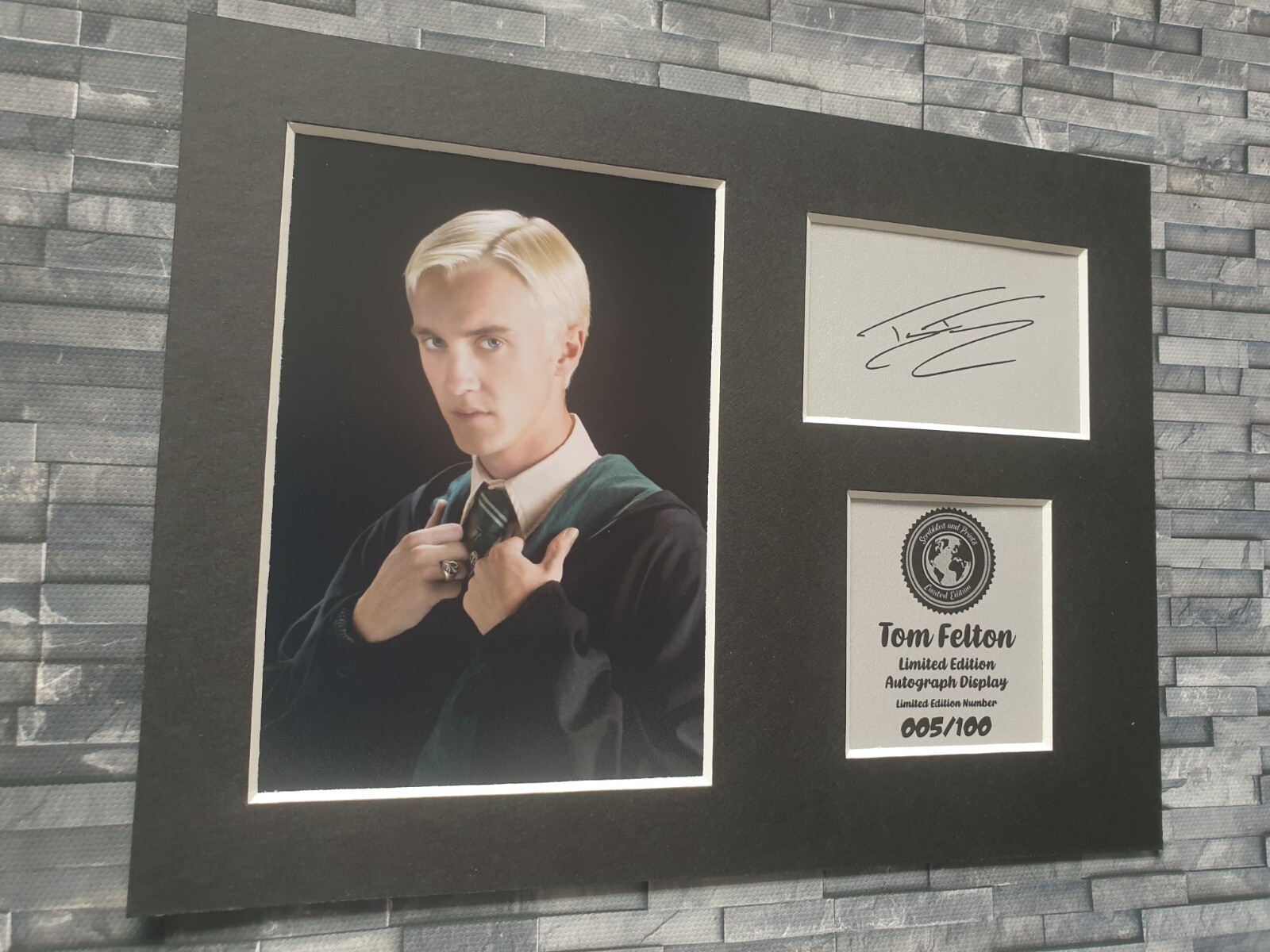 Tom Felton - Draco Malfoy Signed Autograph Display - Harry Potter - 8x6 ...