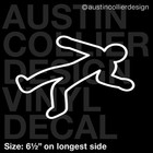 6.5" DEAD BODY OUTLINE vinyl decal car window laptop sticker - forensic ...