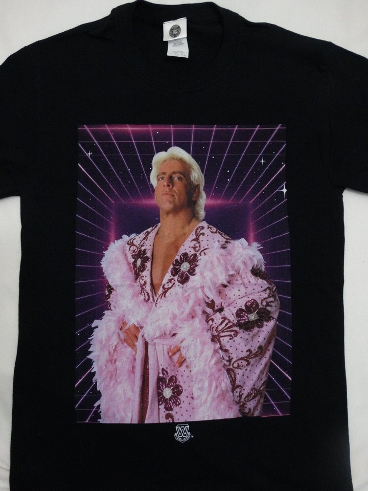 Ric Flair Wearing Robe Officially Licensed Wrestling WWE Black T-Shirt ...