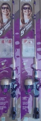 2 Eagle Claw Trait Zaldain Spin Cast Combo with Tackle Box (TC55CC1 ...