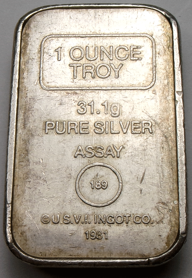 1981 USVI A-Mark Precious Metals Stacker 1 Oz .999 Fine Silver Bar | eBay