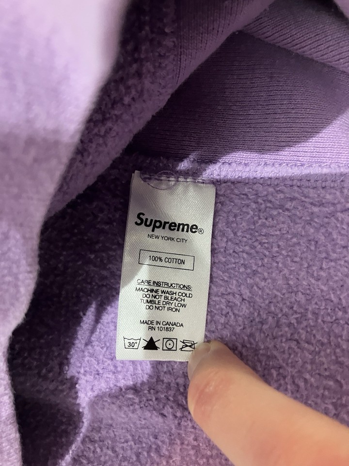 Supreme Men's Purple Studded Back Logo Hoodie Sweatshirt Size Large | eBay