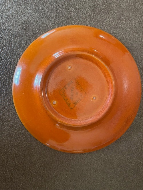 Rare Pacific Pottery Hostess Ware Orange Punch Cup and Branded Saucer ...