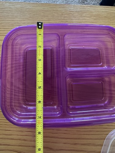 Meal Prep Containers 3-Compartment Food Storage Box with Lid 22 Pieces ...