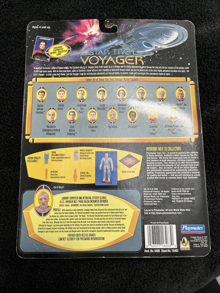Star Trek VOYAGER The VIDIIAN - 1995 Playmates Action Figure | eBay