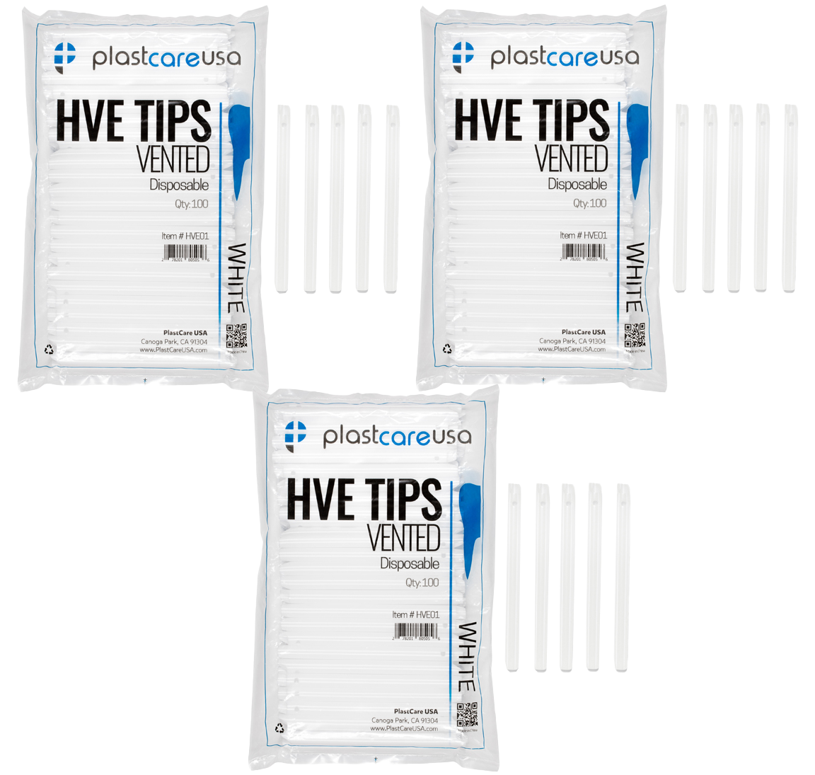 HVE Tips Vented Disposable Plastcare HVE01 White (300pcs) | eBay