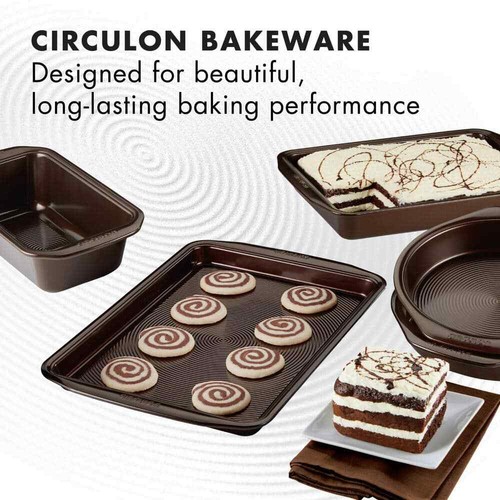 Circulon Bakeware Set Cake Loaf Pan Cookie Sheet Baking Tool Non Stick ...