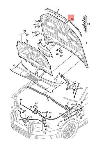 Genuine Impact Protection Right AUDI A4 Avant S4 Quattro A4l 8W0823126 ...