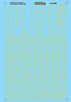 Microscale 871085 Decal H0 - Union Pacific Golden Leaf Lettering 1920 ...