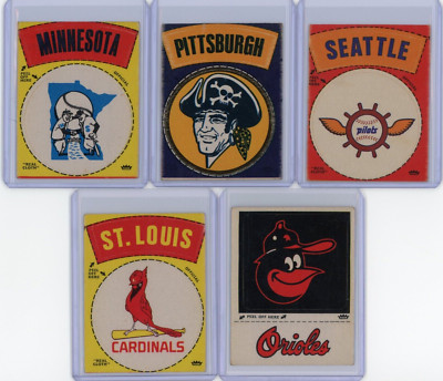 1968-72 Fleer Cloth Stickers (10) Card Baseball Lot - PIRATES,ORIOLES ...