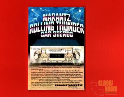 Marantz car stereo vintage magazine ad art 2x3" fridge/locker magnet 70 ...