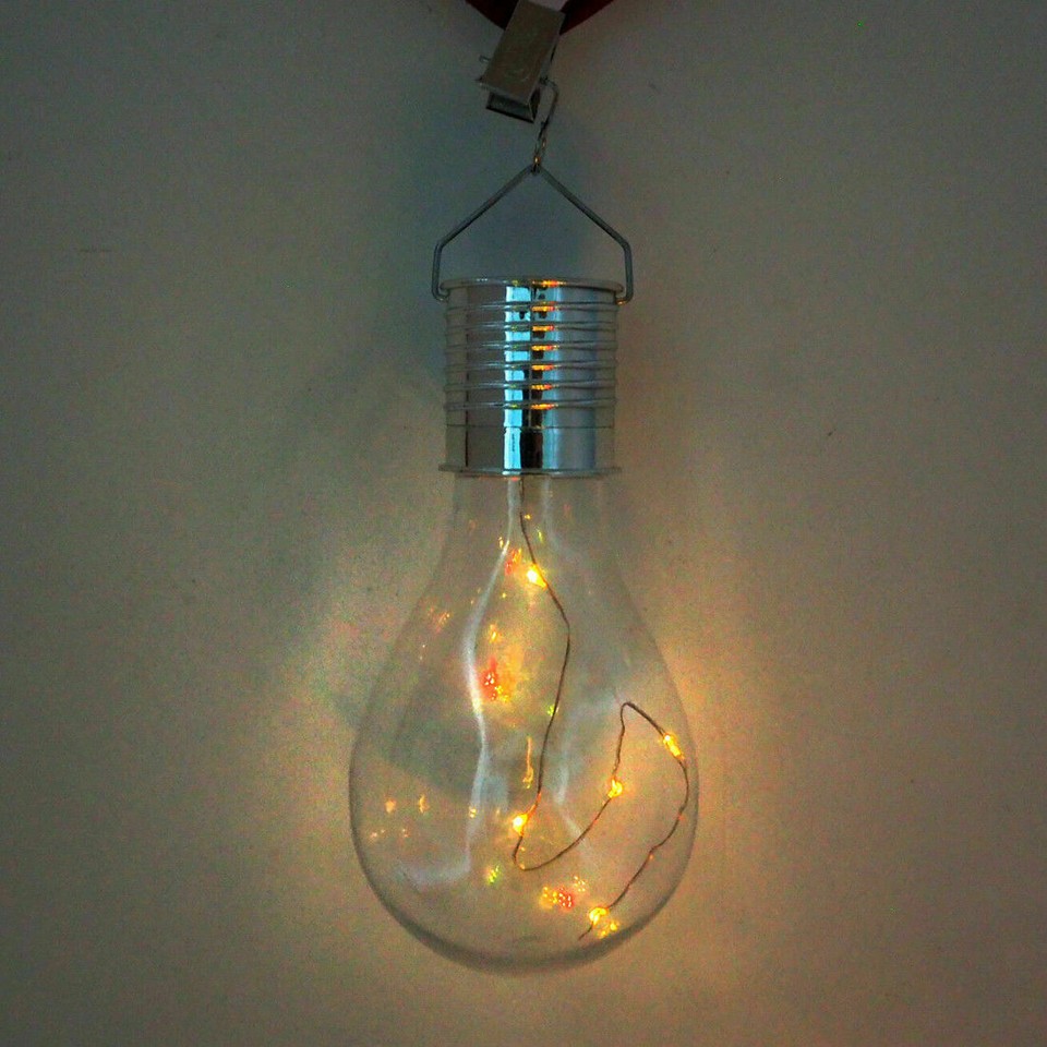 Solar Power LED String Light Bulb Outdoor Garden Hanging Tent Lanterns ...
