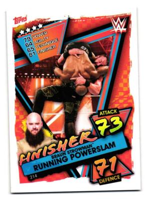 2021 Topps WWE Slam Attax Finishers Running Powerslam Braun Strowman ...