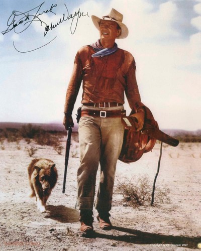 JOHN WAYNE 8.5X11 SIGNED PHOTO AUTOGRAPH THE DUKE SIGNATURE POSTER ...