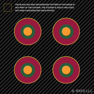 (4x) 1.5" Sri Lanka Air Force Roundel Sticker Die Cut SLAF Sri Lankan ...