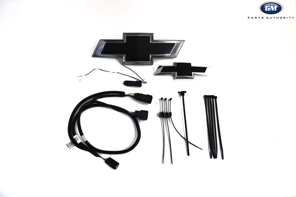 2015-2020 Chevrolet Tahoe Suburban Illuminated Black Bowtie Emblems ...