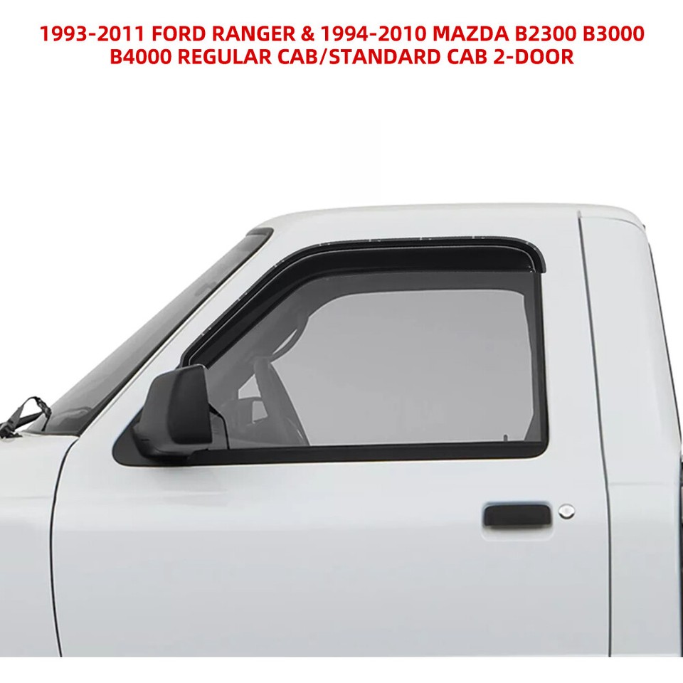 For 93-11 Ford Ranger In Channel Window Visors Rain Sun Guard Vent 2Pc ...