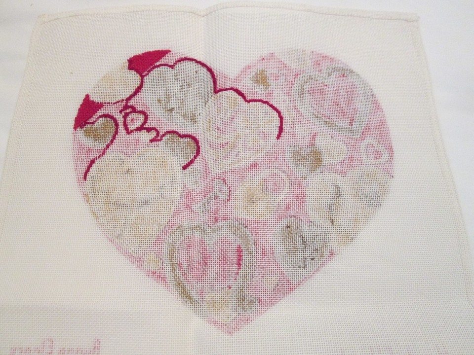 HEART OF HEARTS-AUNNA ELMORE-HANDPAINTED NEEDLEPOINT CANVAS-THREADS | eBay