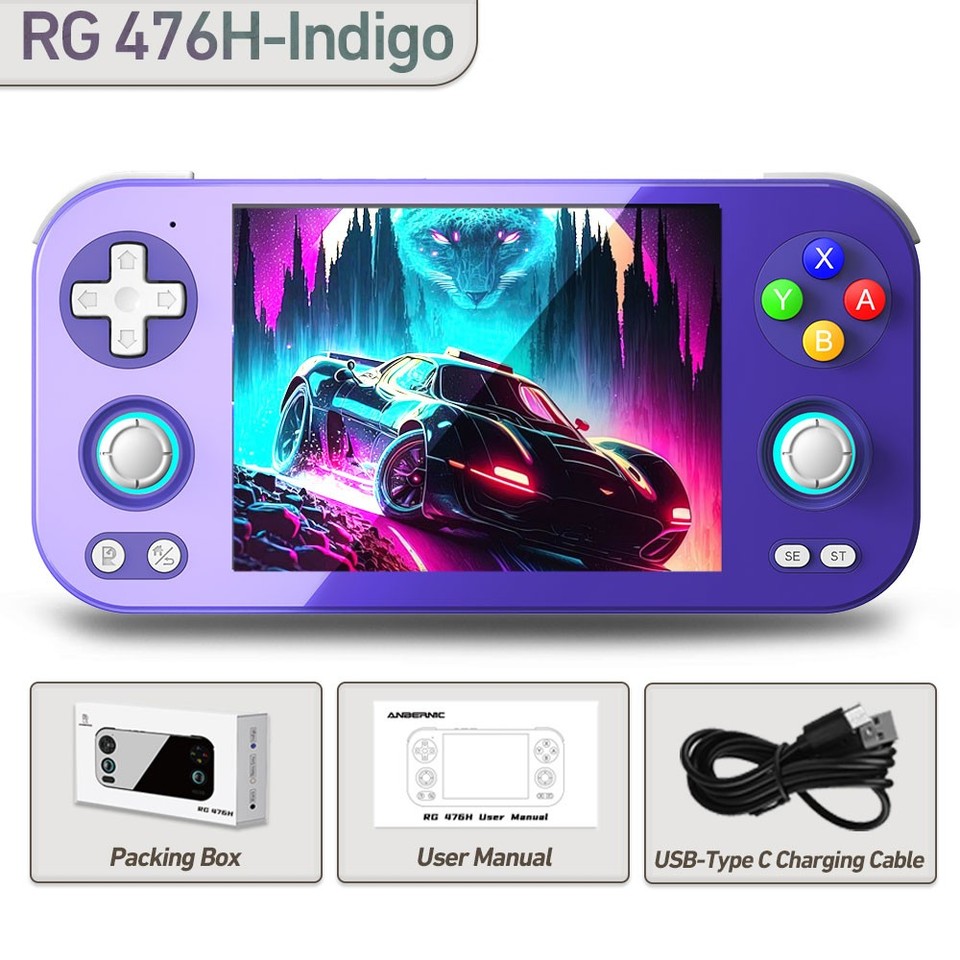 ANBERNIC RG 476H Handheld Game Console T820 Android 13 RG476H 5000mAh 4 ...