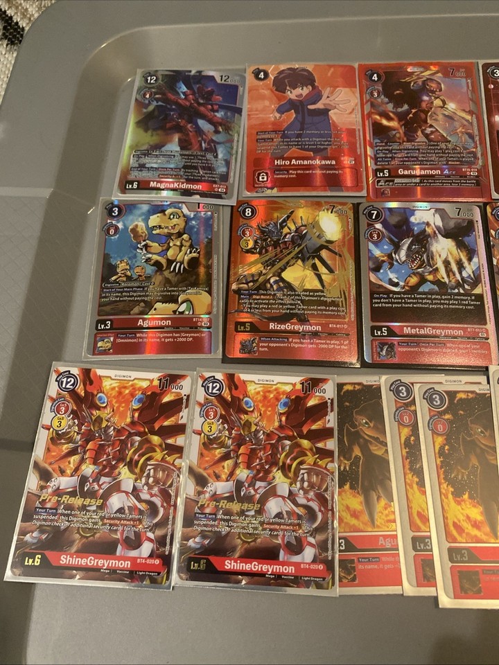 Digimon Red Deck Dinomon Aldamon Garudamon Ace Agumon MagnaKidmon Hiro ...